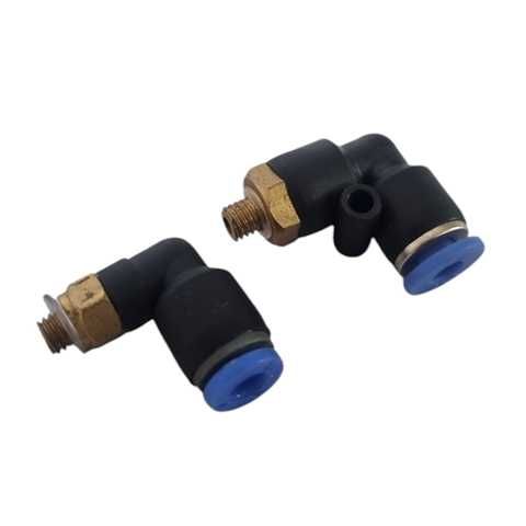 ACOPLE NEUMATICO CODO ORIENTABLE MANGUERA #4 ROSCA M5 | Tienda Makamba